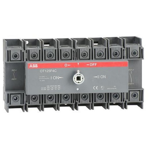 ABB Реверсивный рубильник OT125F4C до 125А 4-полюсный для установки на ...